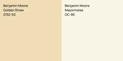 Benjamin Moore Golden Straw vs. Benjamin Moore Citrine comparison