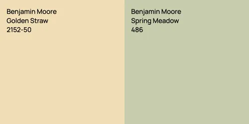 Compare Benjamin Moore Golden Straw with other colors