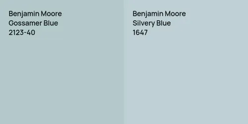 Benjamin Moore Gossamer Blue vs. Benjamin Moore Icy Blue comparison