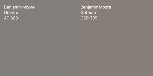 Benjamin Moore Granite vs. Benjamin Moore Soho Loft comparison