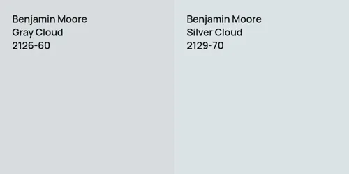 Benjamin Moore Gray Cloud vs. Benjamin Moore Oyster comparison