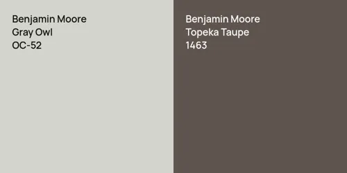 Compare Benjamin Moore Gray Owl with other colors
