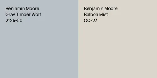 Benjamin Moore Gray Timber Wolf vs. Benjamin Moore Timber Wolf comparison