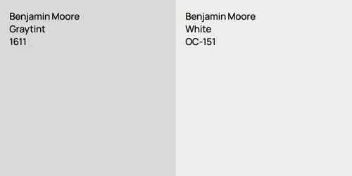 Benjamin Moore Graytint vs. Benjamin Moore Ultra White comparison