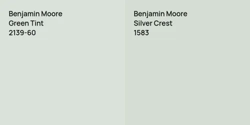 Benjamin Moore Green Tint vs. Benjamin Moore Ice Mist comparison