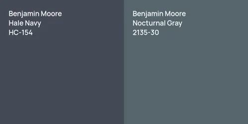Benjamin Moore Hale Navy vs. Benjamin Moore Abyss comparison