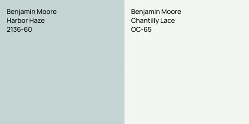 Benjamin Moore Harbor Haze vs. Benjamin Moore Airway comparison