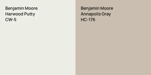 Compare Benjamin Moore Harwood Putty with other colors