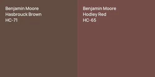 Benjamin Moore Hasbrouck Brown vs. Benjamin Moore Leather Saddle Brown ...