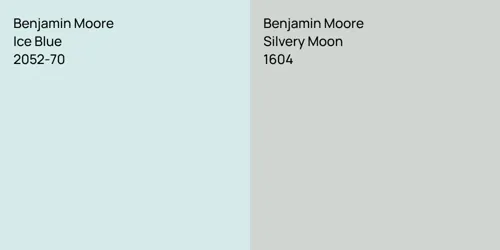 Benjamin Moore Ice Blue vs. Benjamin Moore Ewing Blue comparison