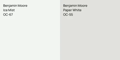 Benjamin Moore Ice Mist vs. Benjamin Moore Fresh Dew comparison