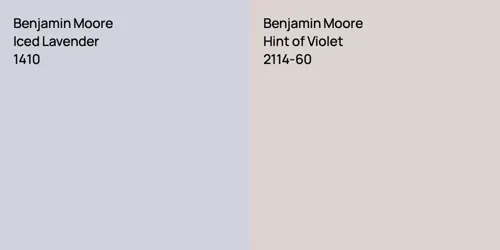 Benjamin Moore Iced Lavender vs. Benjamin Moore Lavender Mist comparison