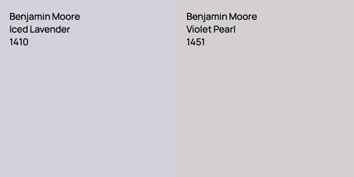 Benjamin Moore Iced Lavender vs. Benjamin Moore Lavender Mist comparison