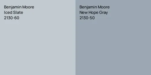 Benjamin Moore Iced Slate vs. Benjamin Moore Manor Blue comparison