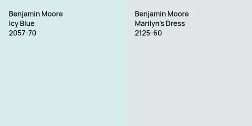 Benjamin Moore Icy Blue vs. Benjamin Moore Clear Skies comparison