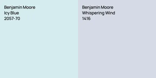 Benjamin Moore Icy Blue vs. Benjamin Moore Bright and Early comparison