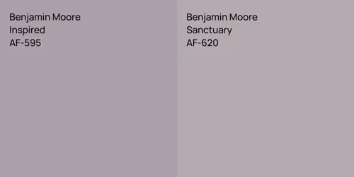 Benjamin Moore Inspired vs. Benjamin Moore Dove Wing comparison