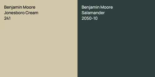 Benjamin Moore Jonesboro Cream vs. Benjamin Moore Dunmore Cream comparison