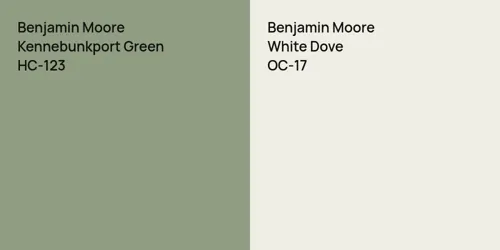 Compare Benjamin Moore Kennebunkport Green with other colors