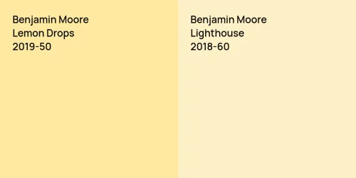 Benjamin Moore Lemon Drops vs. Benjamin Moore Good Morning Sunshine ...