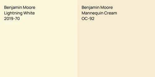 Benjamin Moore Lightning White vs. Benjamin Moore Cloud White comparison
