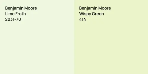 Benjamin Moore Lime Froth vs. Benjamin Moore Frosty Lime comparison