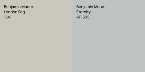 Benjamin Moore London Fog vs. Benjamin Moore Fog Mist comparison