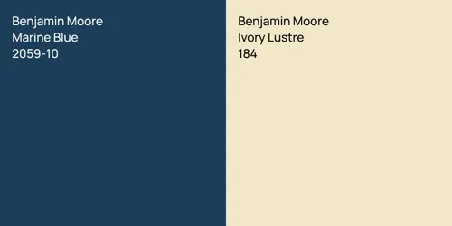 Benjamin Moore Marine Blue vs. Benjamin Moore Blue Note comparison