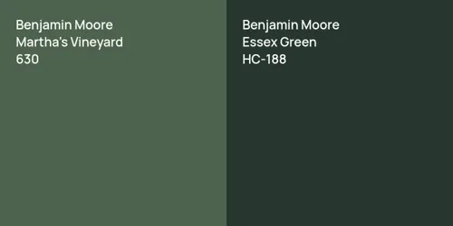 Benjamin Moore Martha's Vineyard vs. Benjamin Moore Steam comparison