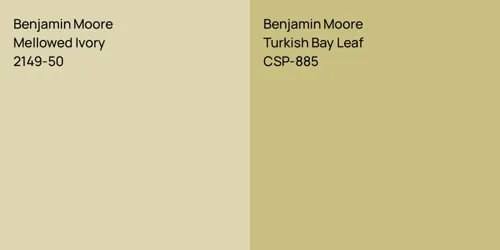 Benjamin Moore Mellowed Ivory vs. Benjamin Moore Mellowed Ivory comparison