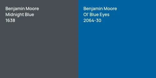 Benjamin Moore Midnight Blue vs. Benjamin Moore Midnight Blue comparison