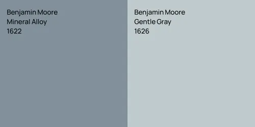Benjamin Moore Mineral Alloy vs. Benjamin Moore Marina Gray comparison