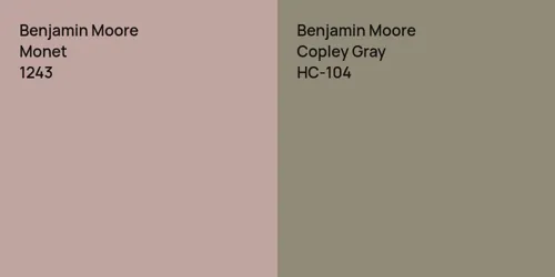Benjamin Moore Monet vs. Benjamin Moore Barberry comparison
