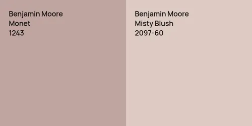 Benjamin Moore Monet vs. Benjamin Moore Brickyard Clay comparison