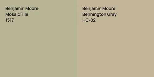 Benjamin Moore Mosaic Tile vs. Benjamin Moore Mosaic Tile comparison