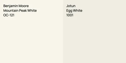 Benjamin Moore Mountain Peak White vs. Sherwin Williams Cast Iron ...