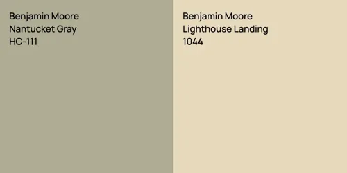 Benjamin Moore Nantucket Gray vs. Benjamin Moore Vale Mist comparison