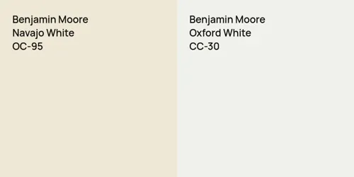 Compare Benjamin Moore Navajo White with other colors