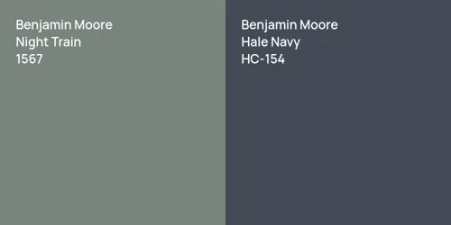 Compare Benjamin Moore Night Train with other colors
