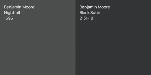 Benjamin Moore Nightfall vs. Sherwin Williams Black of Night comparison