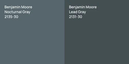 Benjamin Moore Nocturnal Gray vs. Benjamin Moore Templeton Gray comparison