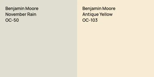 Compare Benjamin Moore November Rain with other colors