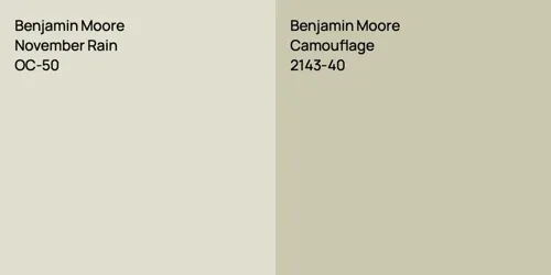 Compare Benjamin Moore November Rain with other colors