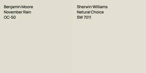 Compare Benjamin Moore November Rain with other colors
