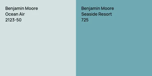 Compare Benjamin Moore Ocean Air with other colors