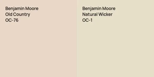 Benjamin Moore Old Country vs. Benjamin Moore Onyx White comparison