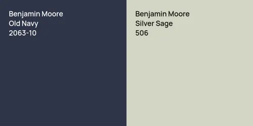 Benjamin Moore Old Navy vs. Benjamin Moore Weimaraner comparison