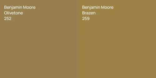 Benjamin Moore Olivetone vs. Benjamin Moore Wind's Breath comparison