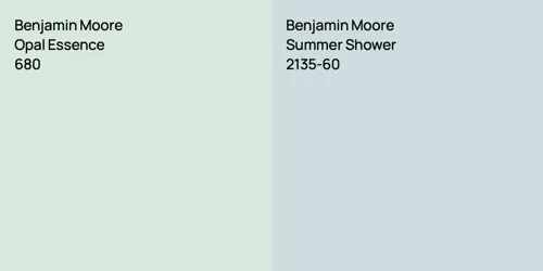 Benjamin Moore Opal Essence vs. Benjamin Moore Lookout Point comparison
