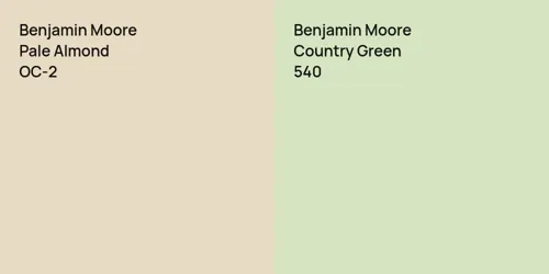 Benjamin Moore Pale Almond vs. Benjamin Moore Blanched Almond comparison